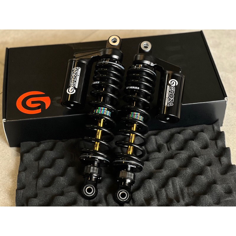 Jual SHOCK 320mm as gold groza, shock tiger megapro cb herex as gold ...