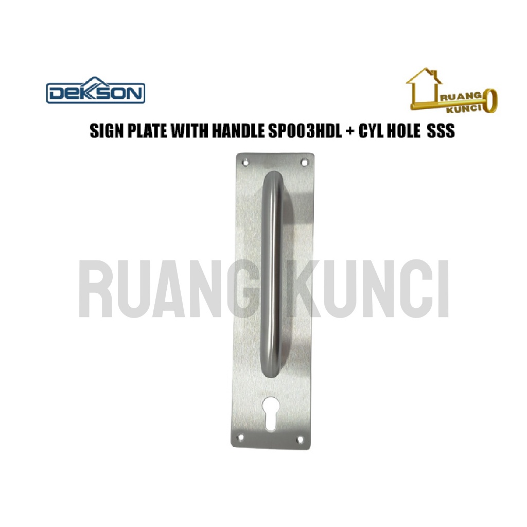 Jual Sign Plate Dekkson SP003 HDL+CYL HOLE SSS Handle Pull Tarik Stainless | Shopee Indonesia