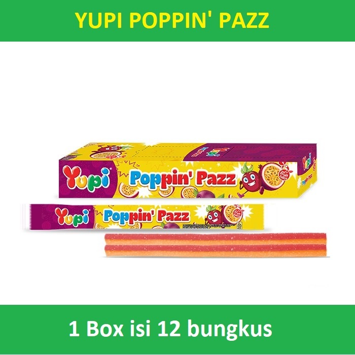 Jual yupi poppin pazz rasa markisa | box isi 12 bks | Shopee Indonesia