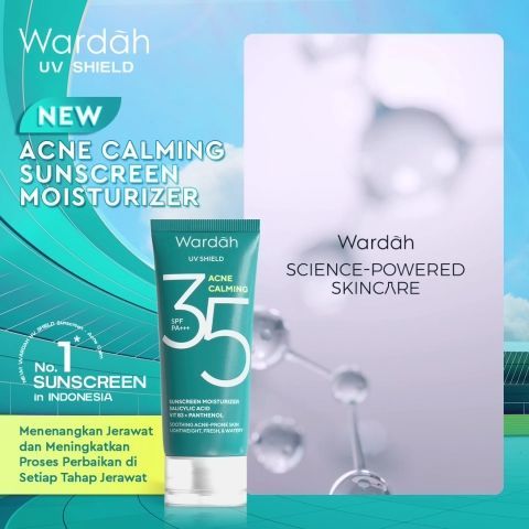 Jual wardah uv shield acne calming sunscreen moisturizer spf 35 PA ...