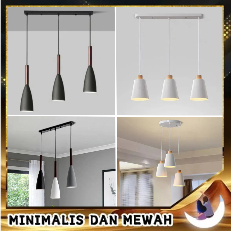 Jual Lampu Gantung Nordic Modern Minimalis Ruang Tamu Lampu Langit-langit Kamar Tidur Gantung ...