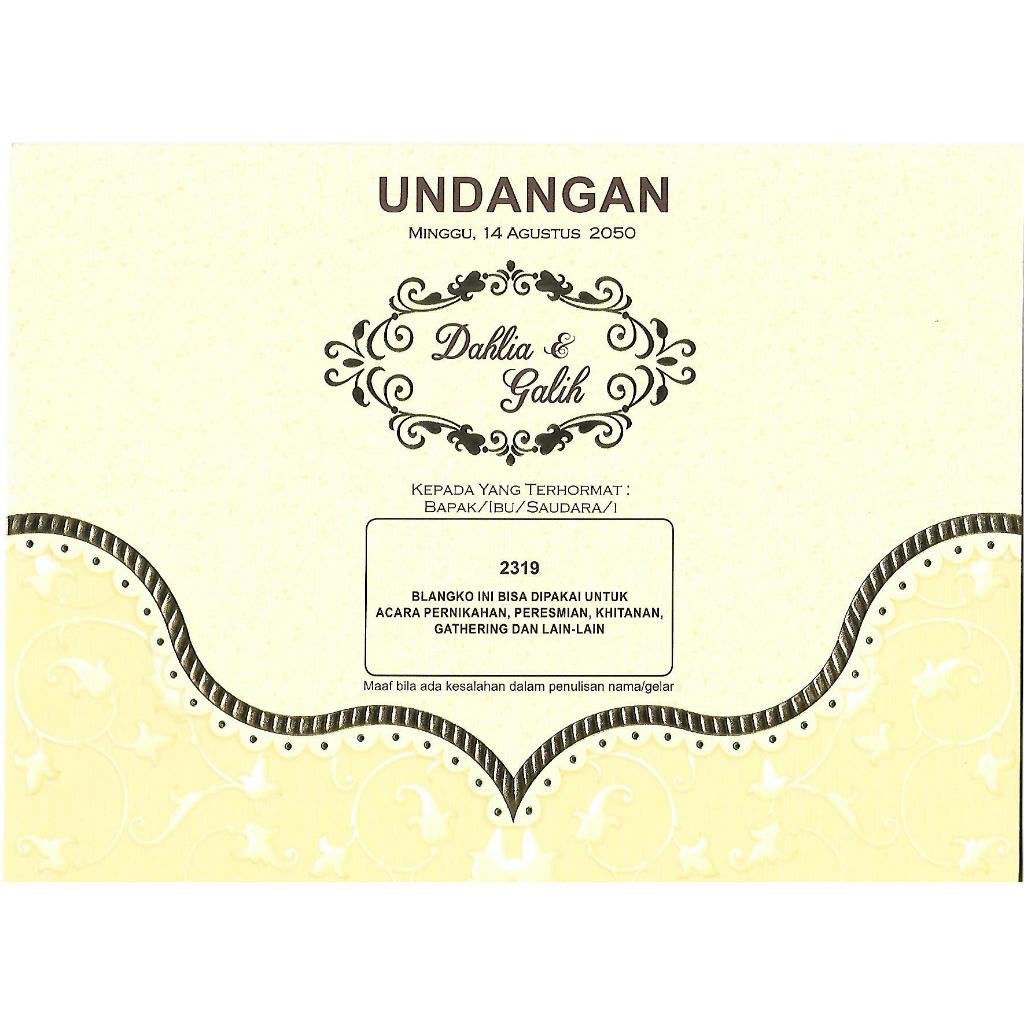 Jual Blanko/Cetak Undangan 2319 | Shopee Indonesia
