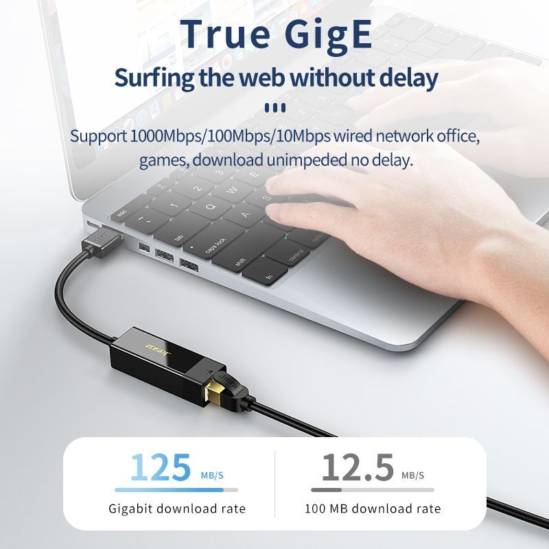 Jual Jasoz USB C to LAN RJ45 Adapter Gigabit Type C Network Adapter ...