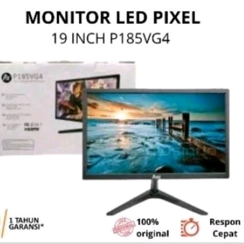 Jual MONITOR LCD 19 INCH MURAH HDMI + VGA BARANG BARU GARANSI 1 TAHUN ...