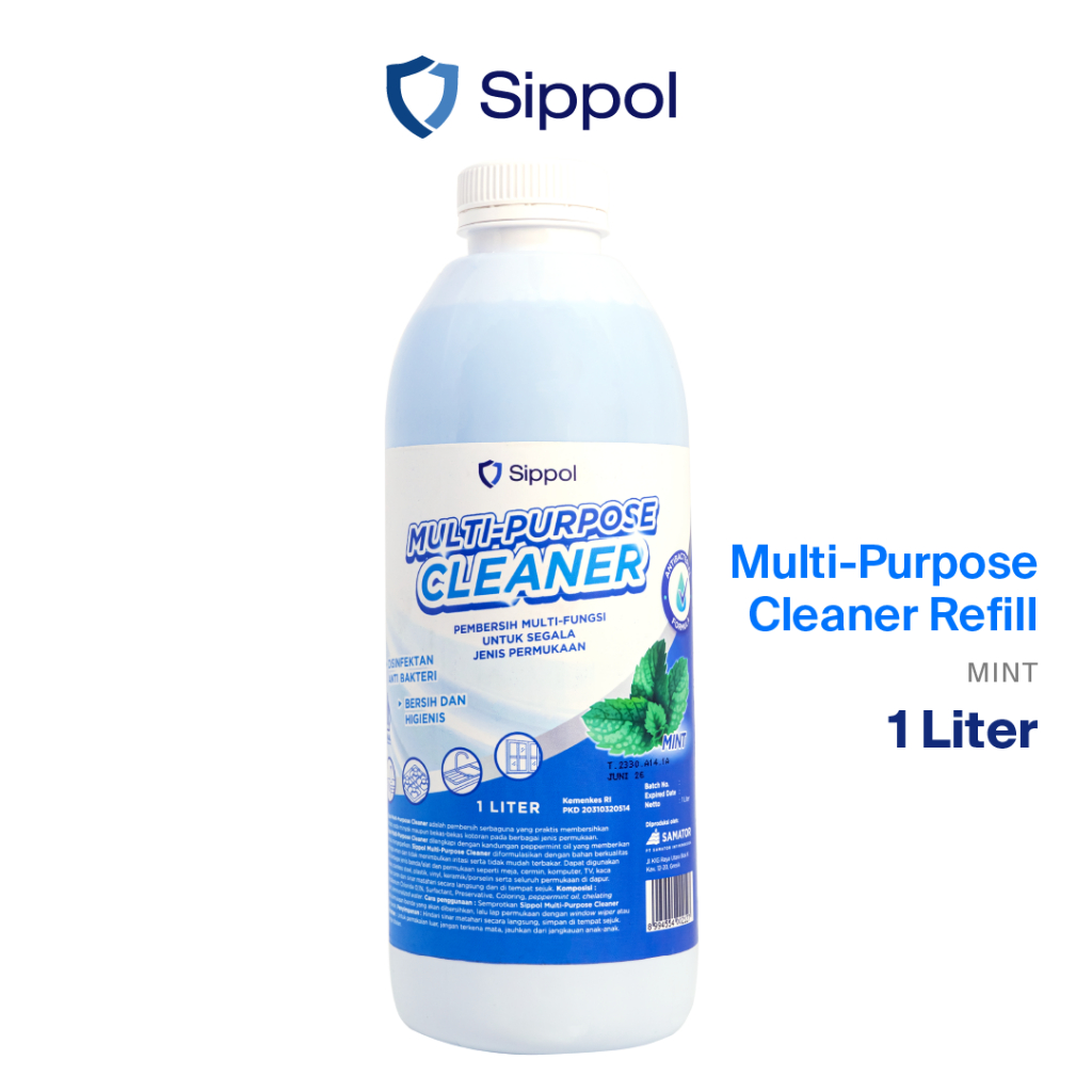 Jual Sippol Multi-Purpose Cleaner Refill 1 Liter [Mint] | Shopee Indonesia