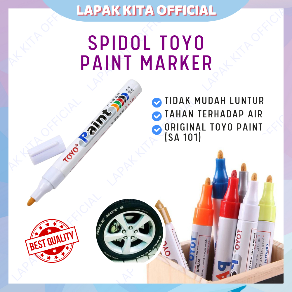Jual Spidol waterproof toyo paint original SA101 / Paint marker spidol ...