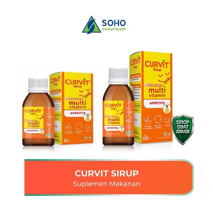 Jual Curvit Sirup 60ml/120ml - Multivitamin & Suplemen Untuk Menambah ...