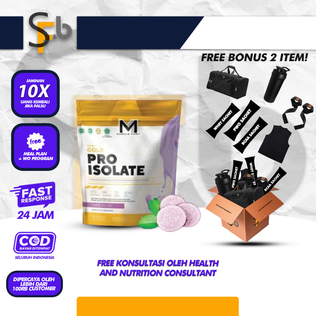 Jual M1 Muscle First Gold Pro Isolate 5 Lbs 2250 Gram Whey Protein ...