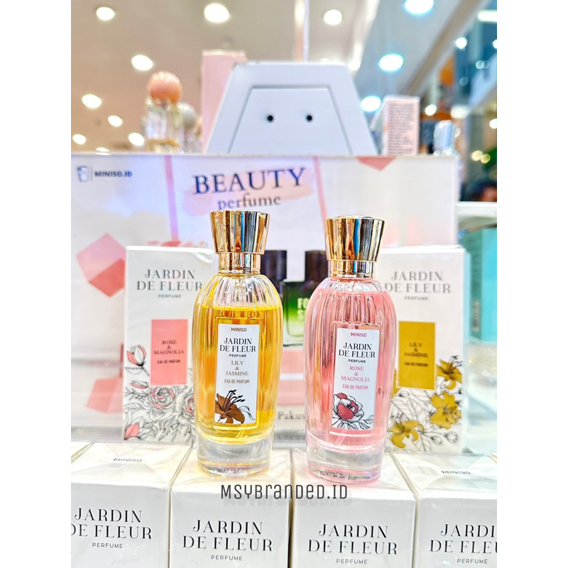 Jual PARFUM MINISO JARDIN DE FLEUR WOMEN'S PERFUME 65ml LILY JASMINE ...
