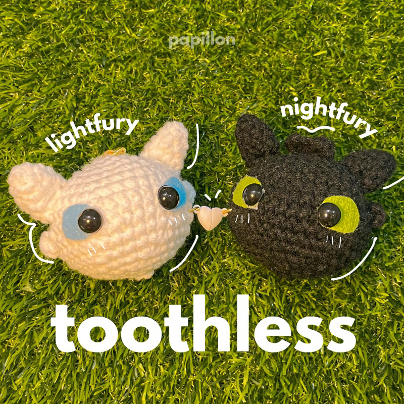Jual Toothless Amigurumi Couple | Boneka Rajut Toothless Dragon ...