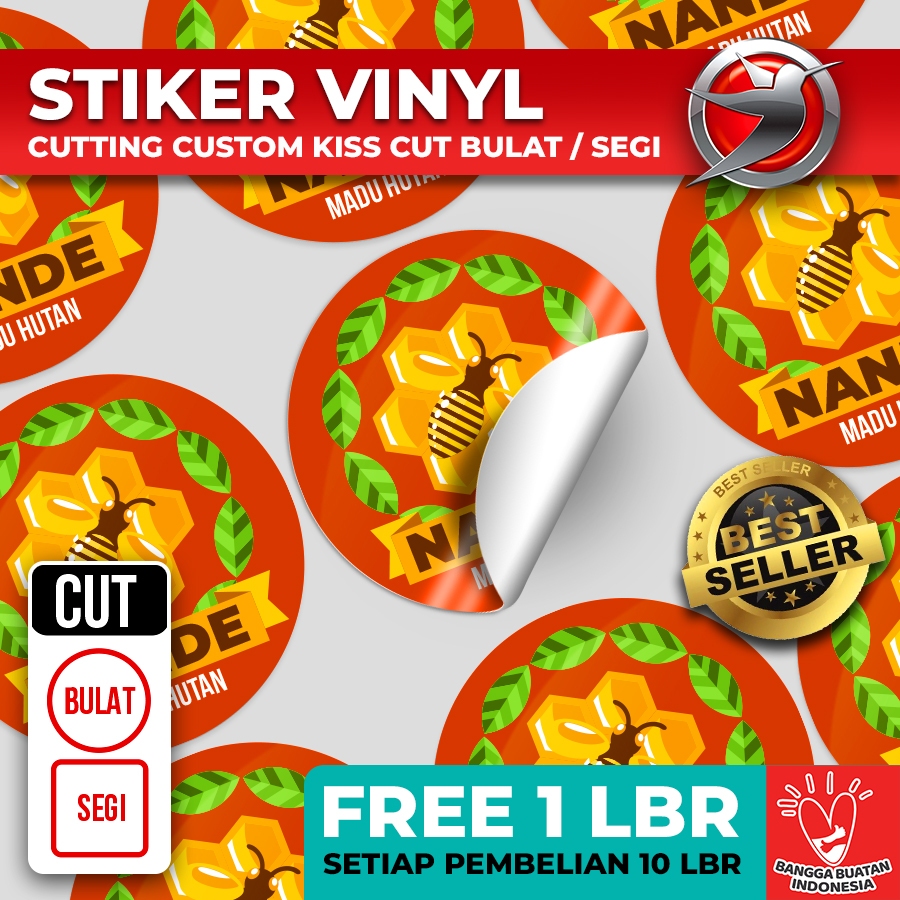 Jual Cetak Stiker Label Vinyl A3+ plus Cutting Print and Cut Sticker ...