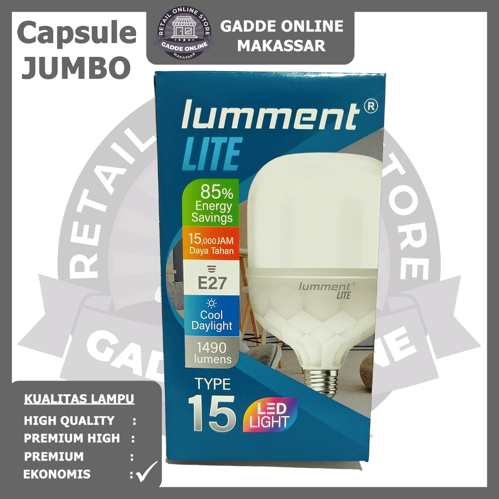 Jual Lumment Lite 15W Jumbo SNI Bohlam LED Capsule Jumbo Lampu Kualitas Ekonomis Terjangkau ...