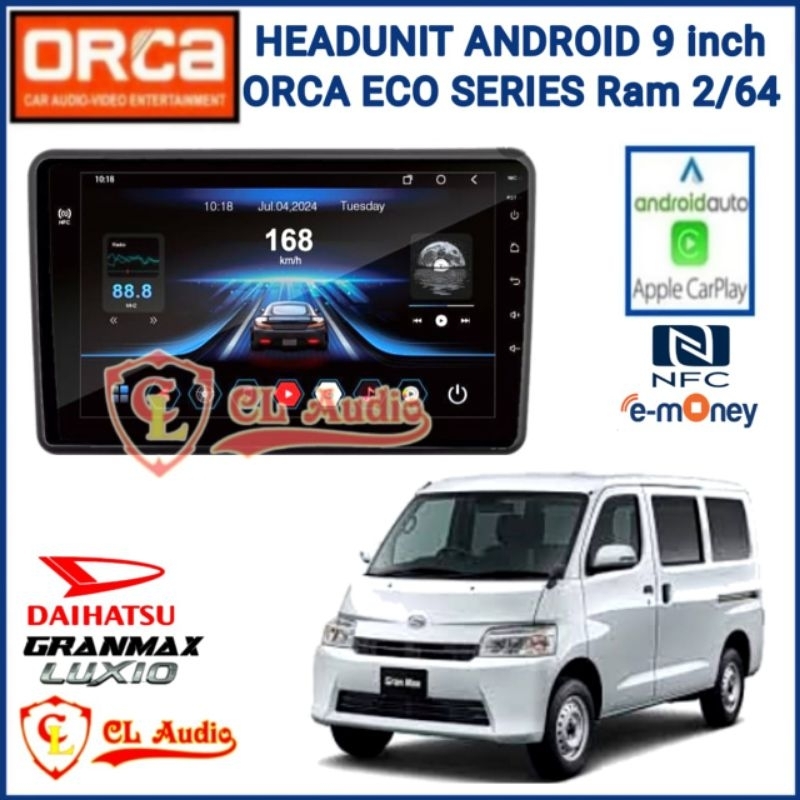 Jual Head Unit Android Orca Eco Series 9 Inch Grand max Ram 2/64GB ...