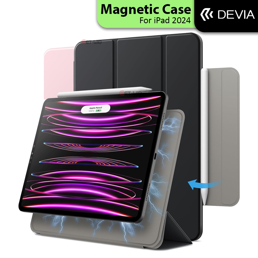 Jual Case iPad Pro Air 11" 13" Inch M4 2024 Comma Rider Magnetic Slim ...