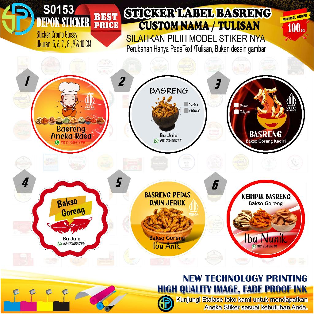 Jual Cetak Stiker BASRENG Bakso Goreng | Shopee Indonesia