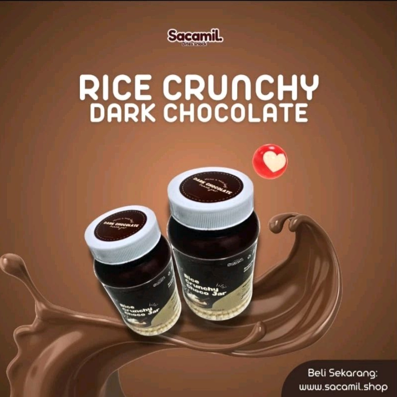Jual Rice Crunchy Choco Jar Melted - Dark Chocolate Snack Jar Camilan ...