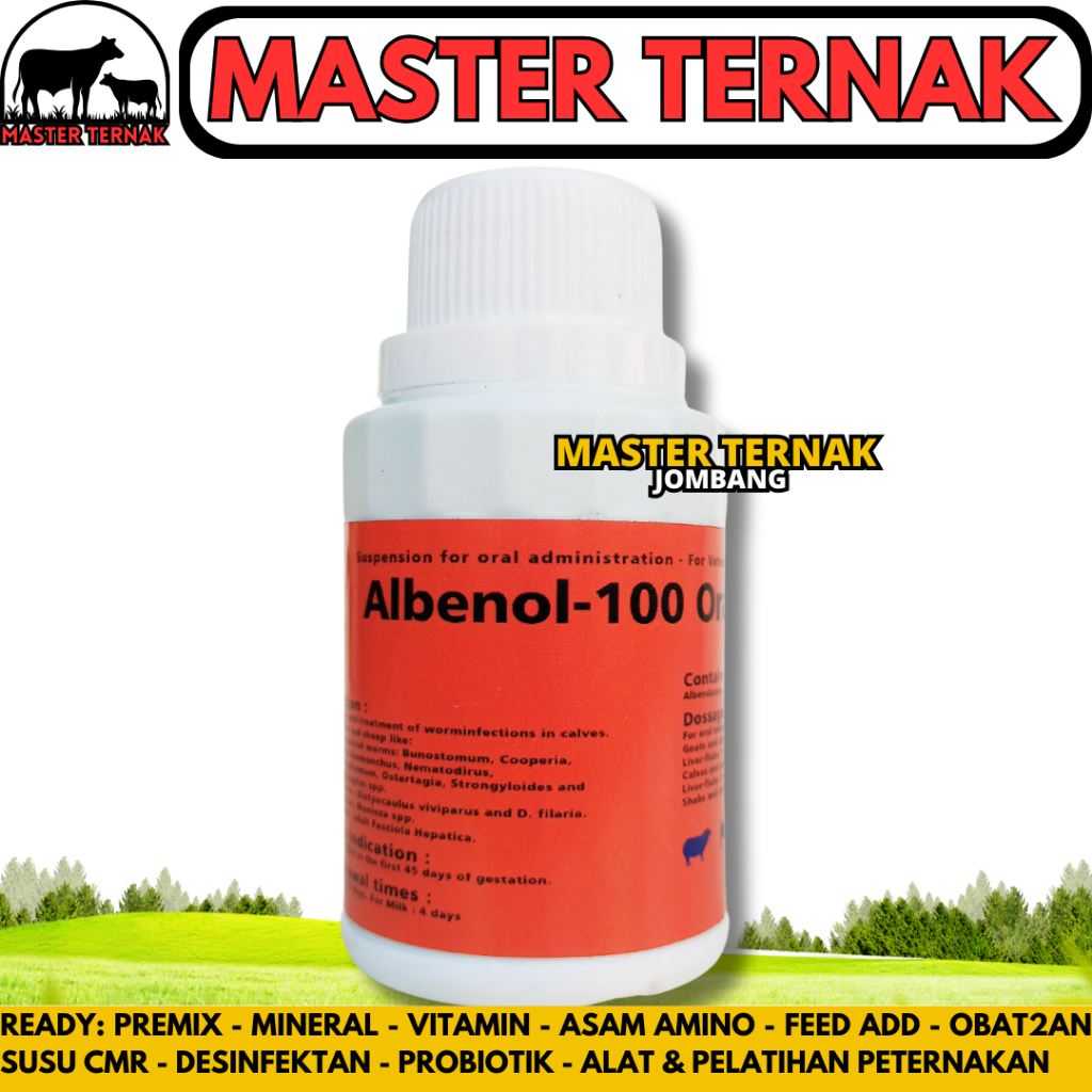 Jual ALBENOL ORAL 100ML REPACK ORIGINAL - Obat Cacing Sapi Cair - Obat ...