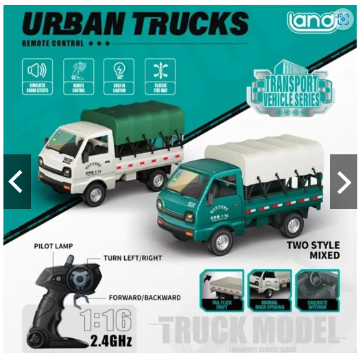 Jual Mainan Mobil Box Carry Pickup Terpal Remote Control 2.4 GHz Cargo ...