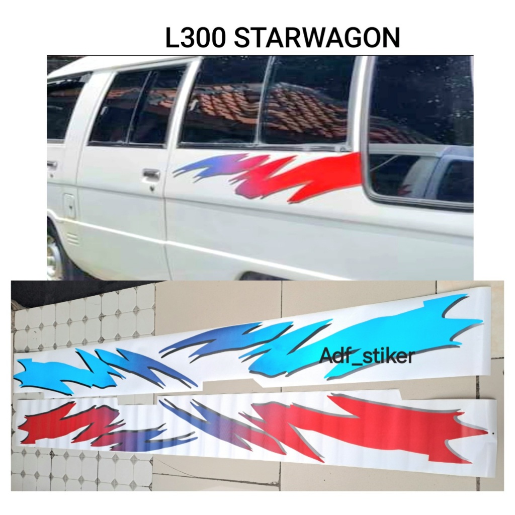 Jual Stiker list body mitsubishi L300 minibus van starwagon fulset ...