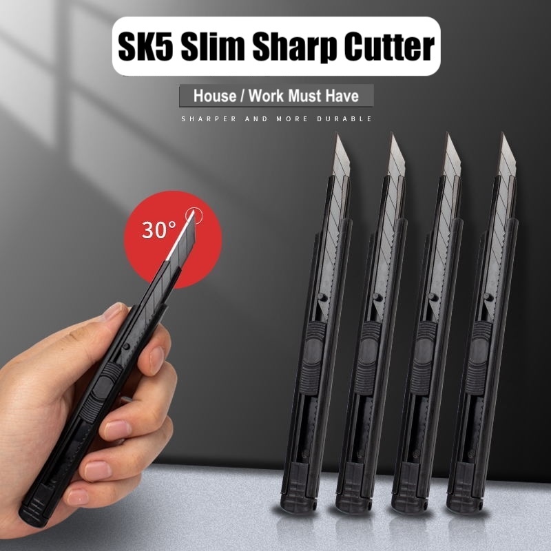 Jual 9mm Super Sharp Slim Cutter SK5 Anti Karat Praktis Pisau MultiPurpose Easy To Handle ...