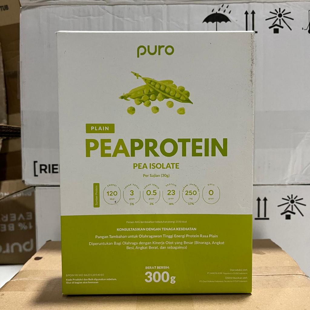 Jual Pea Protein 300 Gram Puro Whey Protein Isolate Vegan Nabati Kacang ...