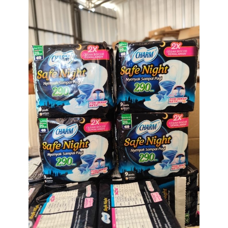 Jual DAPAT 4Bungkus x 9Pads Charm Night 29cm 290 Pembalut Charm ...