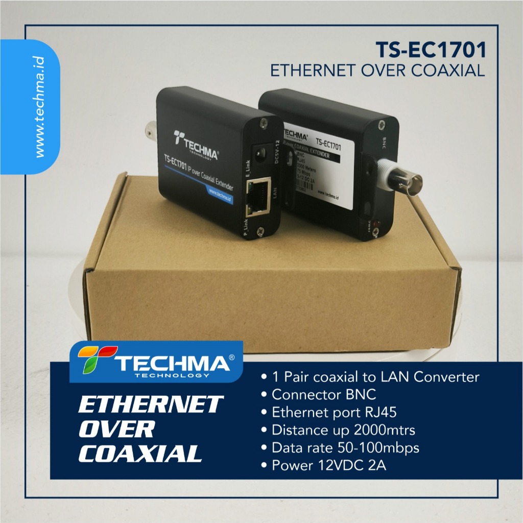 Jual TECHMA EOC -Converter LAN over Coaxial Sepasang (2 Unit) | Shopee ...