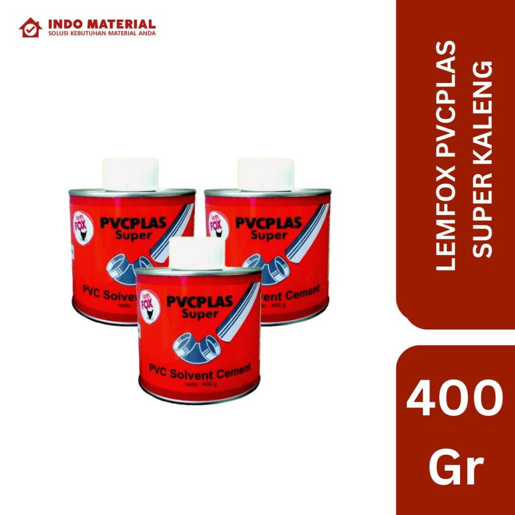 Jual Lem Fox PVCPlas Super Kaleng 400 gr | Lem Pipa Paralon PVC Murah Terjangkau | Shopee Indonesia