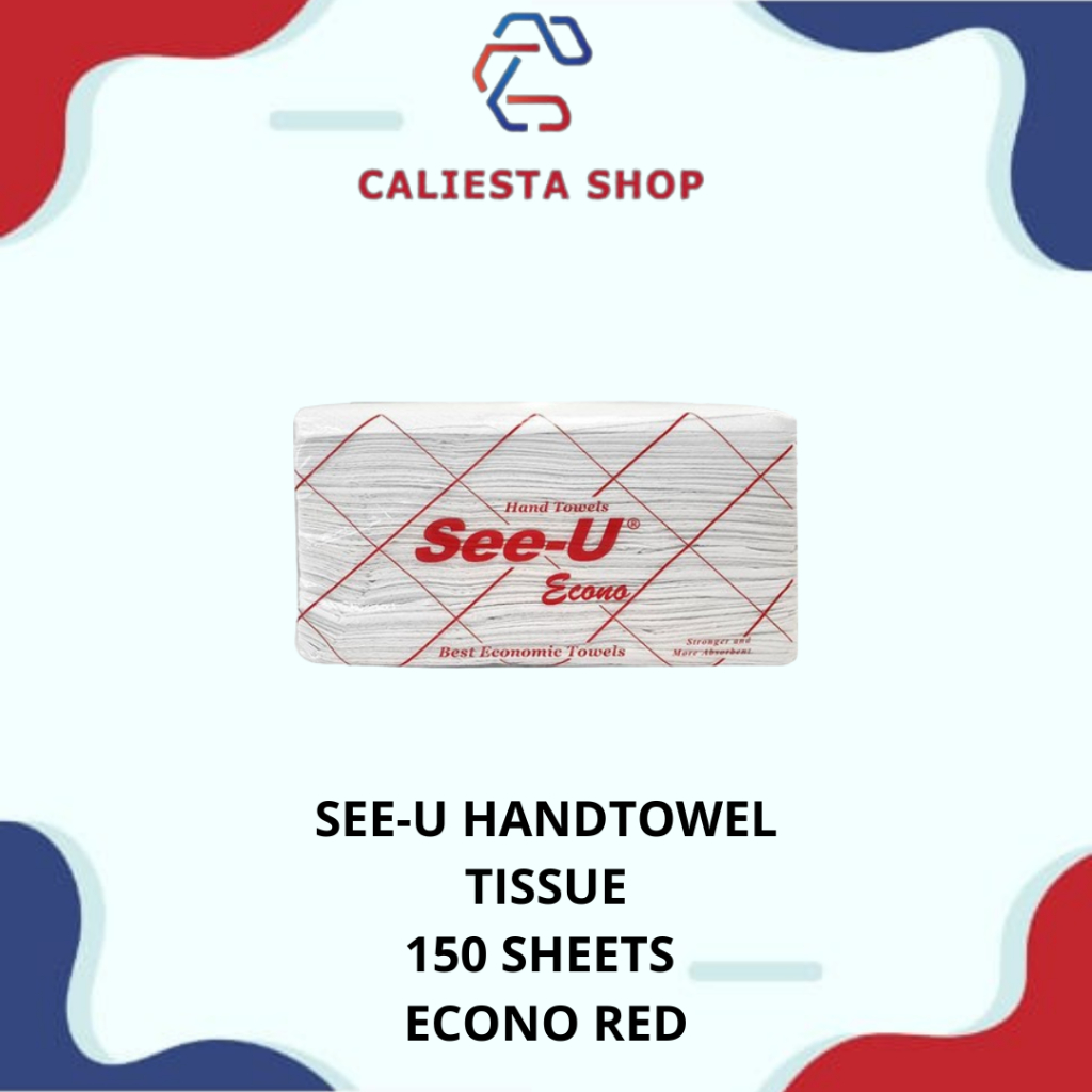 Jual See-U Handtowel Tissue Econo Red 150 Sheets | Shopee Indonesia
