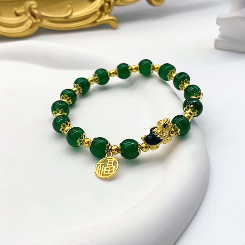 Jual COD Gelang Giok Keberuntungan Manik-manik Batu Gelang Kacang Hijau ...