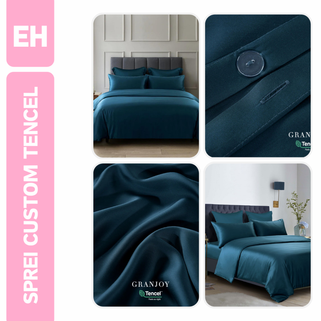 Jual SPREI TENCEL SUTRA POLOS CUSTOM UKURAN 90/100/120/140/160/180/200 TINGGI 30/35/40 CUSTOM ...