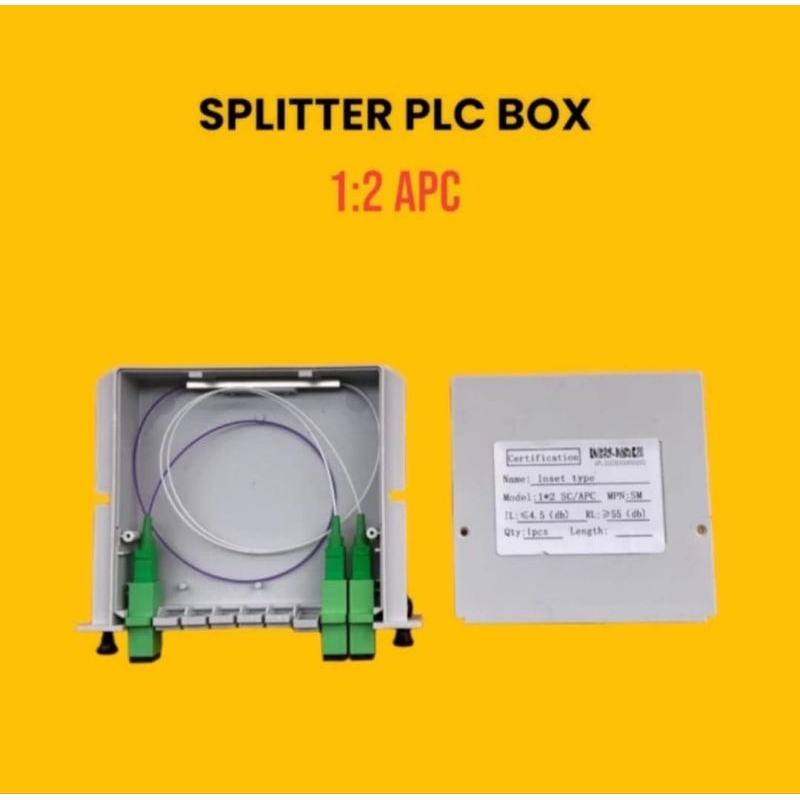 Jual passive Splitter box 1:2 SC apc Splitter pasif box 1:2 apc fiber ...