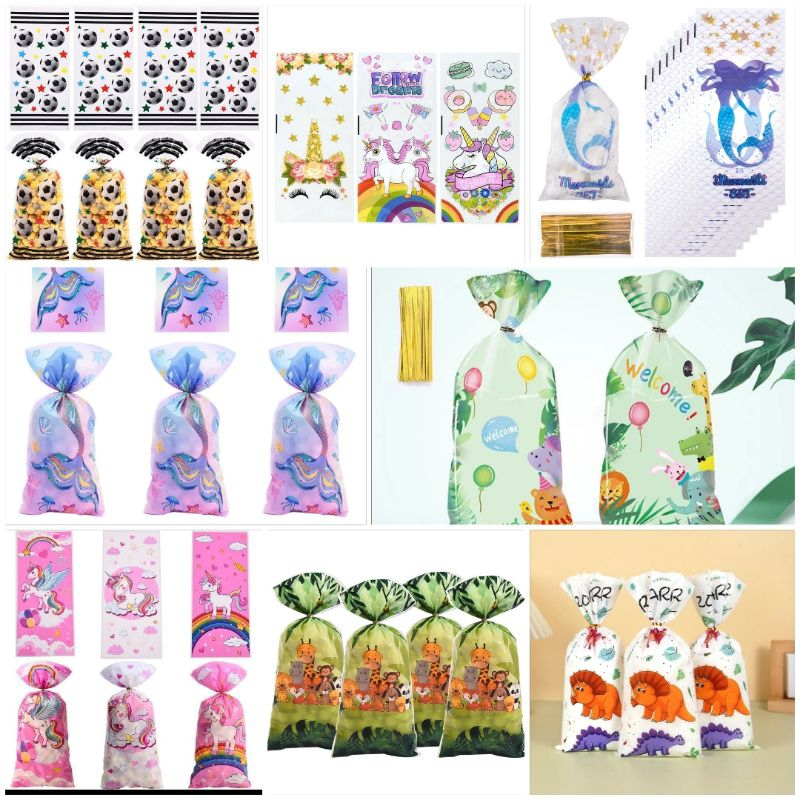 Jual DY PACK 50PCS PLASTIK BINGKISAN SNACK ULANG TAHUN MINI/PLASTIK ...