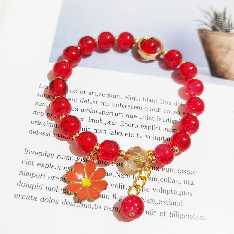 Jual Gelang Aesthetic Daisy Rumbai Bunga Kristal Wanita - Crystal Daisy ...