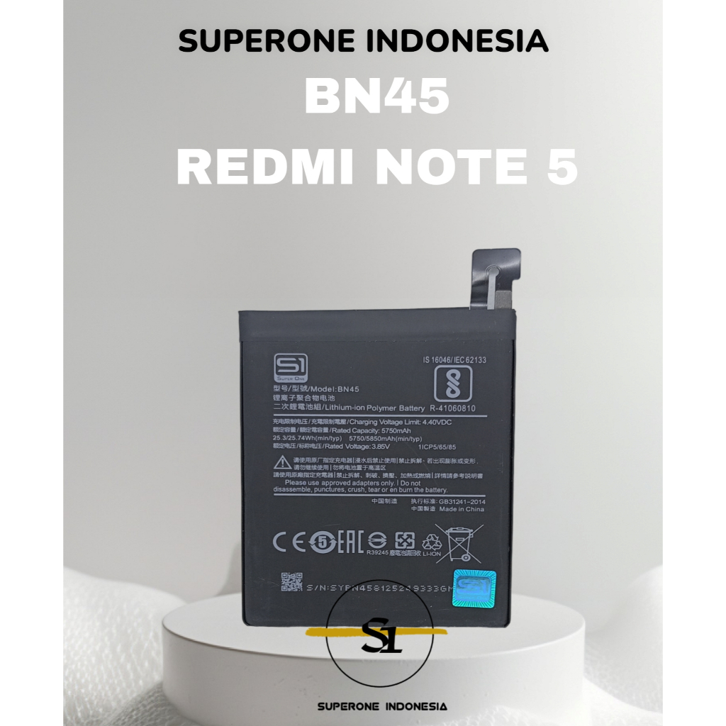 Jual Baterai Batre Batrai BN45 Redmi Note 5 / Redmi Note 5 Pro Original Superone | Shopee Indonesia
