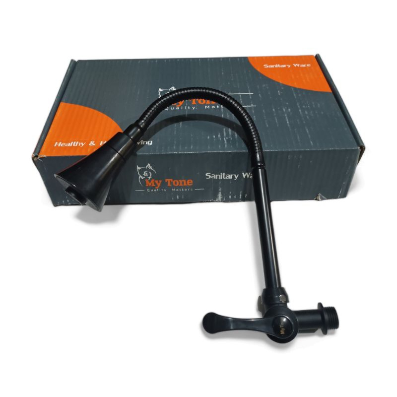 Jual Kran Angsa Fleksibel Terompet Hitam Stainless steel 1/2" | Shopee ...