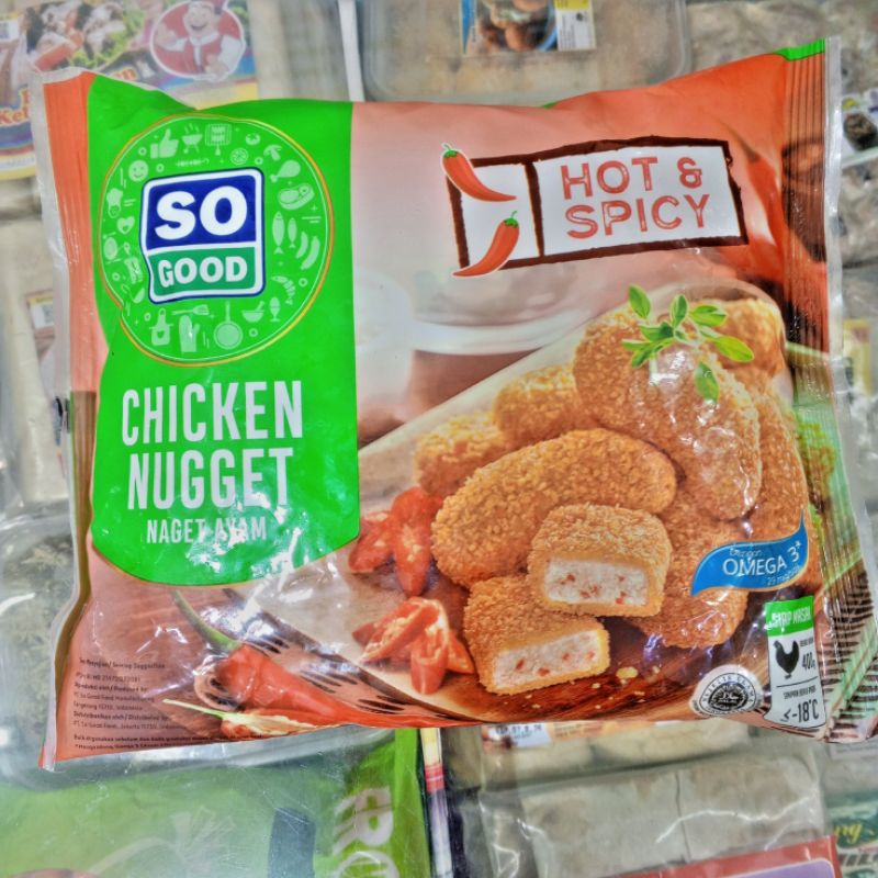 Jual So good chicken nugget hot n spicy / nugget ayam pedas 400g | Shopee Indonesia