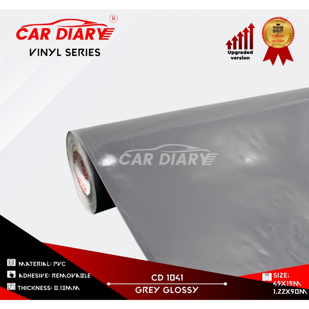 Jual STIKER DEREK VINYL GREY GLOSSY ( CD 1041 ) / VINIL CAR DIARY ...
