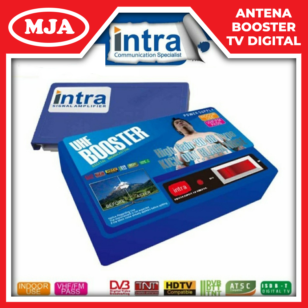 Jual Booster Antena TV Intra INT 909 Penguat Sinyal TV Atas Bawah ...