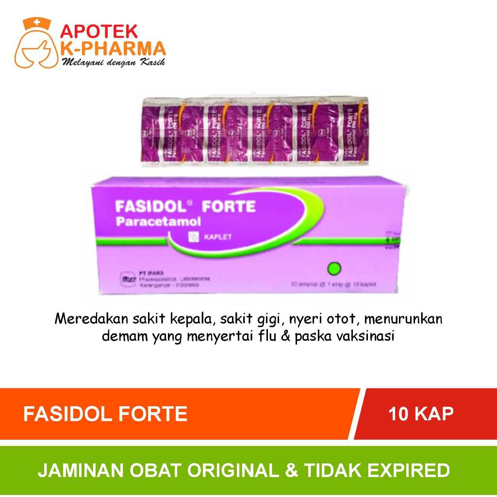 Jual Fasidol Forte 650mg Strip Isi 10 Tablet Obat Original | Shopee ...