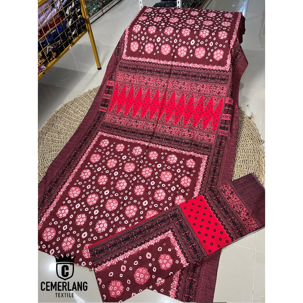 Jual KAIN SELENDANG KHAS PALEMBANG MOTIF JUMPUTAN JUPRI PRINTING ...