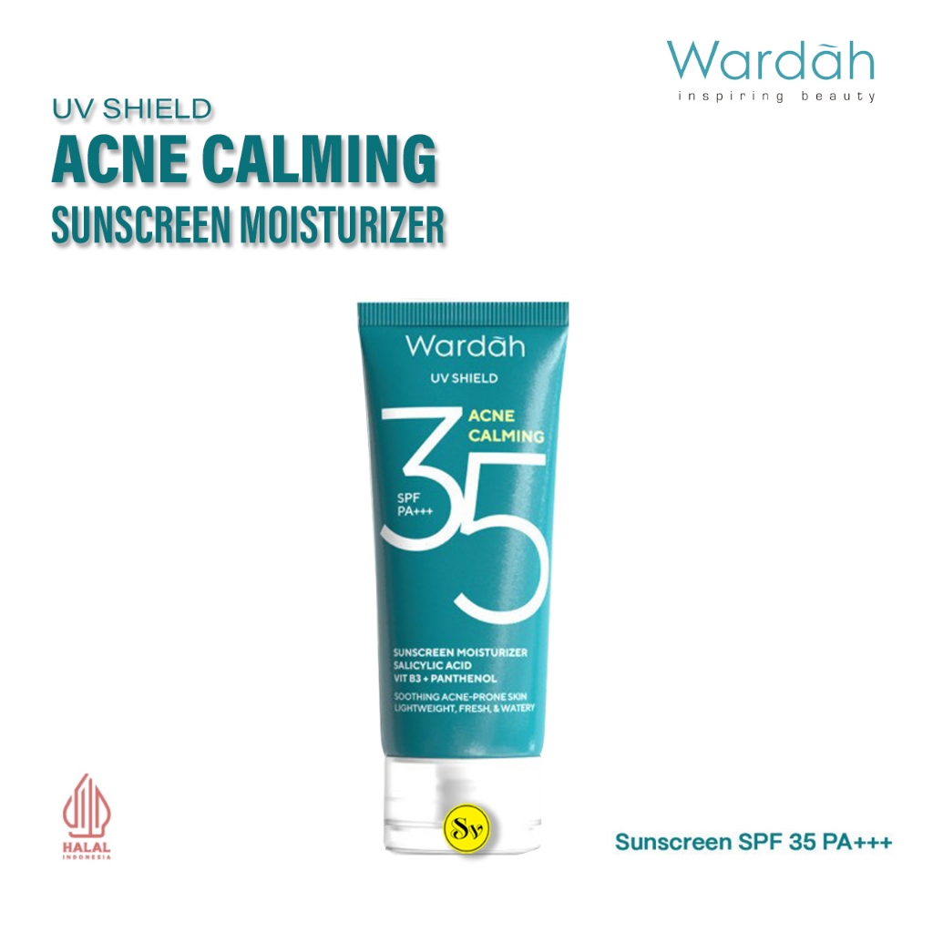 Jual Wardah UV Shield Acne Calming Sunscreen Moisturizer SPF 35 PA ...