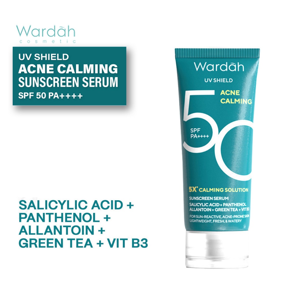 Jual Wardah UV Shield Acne Calming Sunscreen Serum SPF 50 PA++++ | Shopee Indonesia