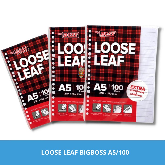 Jual LOOSE LEAF BIG BOSS A5 100 SHEET | Shopee Indonesia