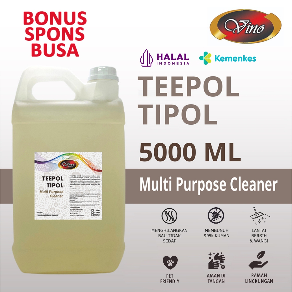 Jual Teepol Tipol Pembersih Serbaguna Konsentrat VINO 5 LITER | Shopee ...