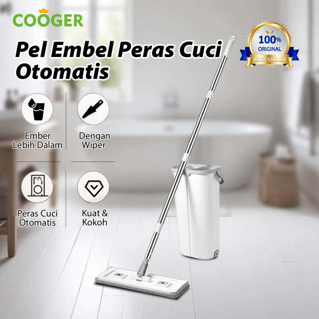 Jual COOGER Alat Pel Lantai Ember Sekat Dilengkapi Dengan Pencuci dan ...