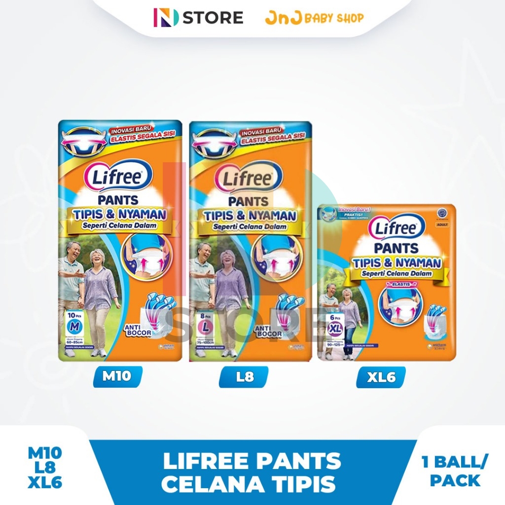 Jual Lifree CelanaTipis M10/L8/XL6/XXL5 Popok Dewasa 1 Ball/Pack ...