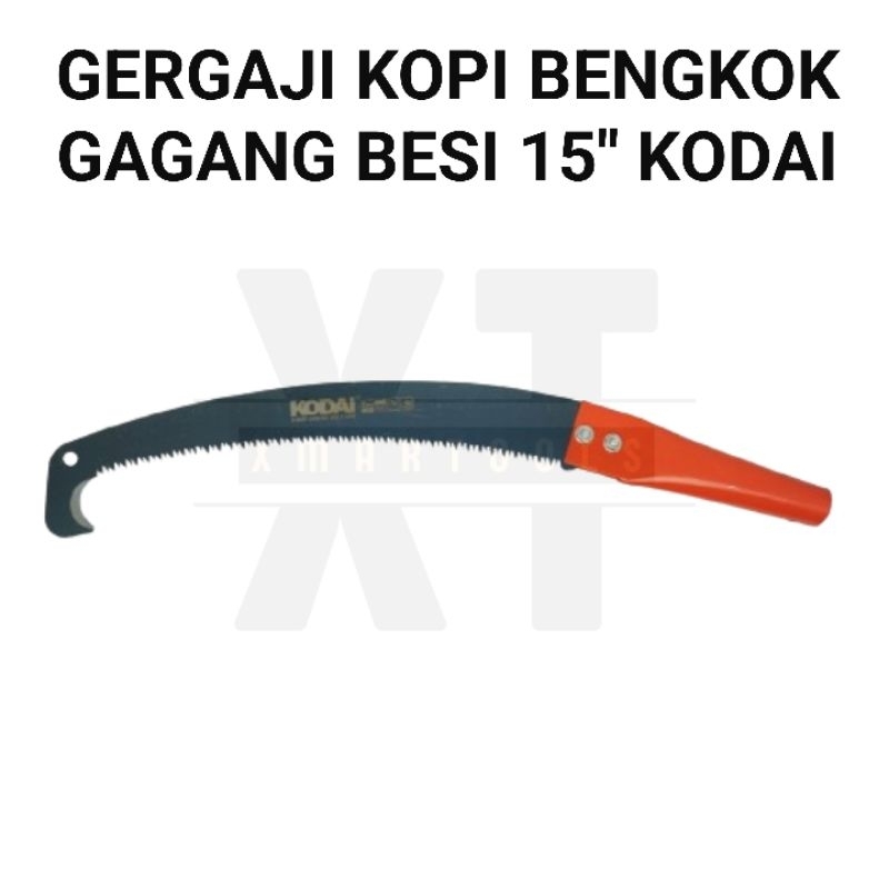 Jual Gergaji Kopi Bengkok Gagang Besi 15" Kodai - Gergaji dahan Pohon Ranting 5 Inchi | Shopee ...