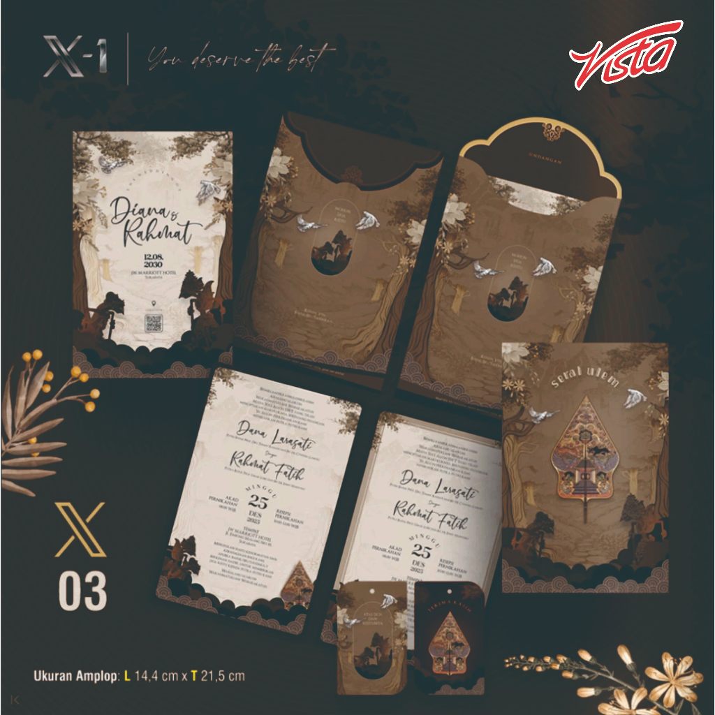 Jual Blangko Undangan Pernikah Java Card X-1 03 | Shopee Indonesia