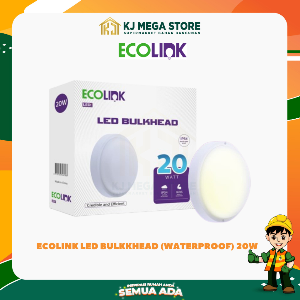 Jual Ecolink Lampu Dinding Outdoor Plafon Bulkhead LED 20W | Shopee ...